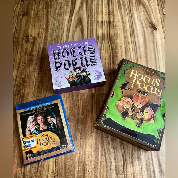 Disney | Games | Hocus Pocus Lot Board Game Dvd Wood Sign Lot | Poshmark
